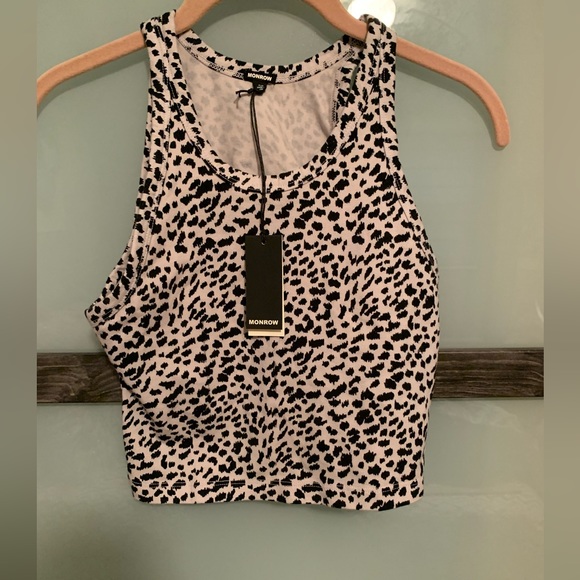 Monrow | Tops | Monrow Black White Leopard Print Top Nwt Various Sizes | Poshmark
